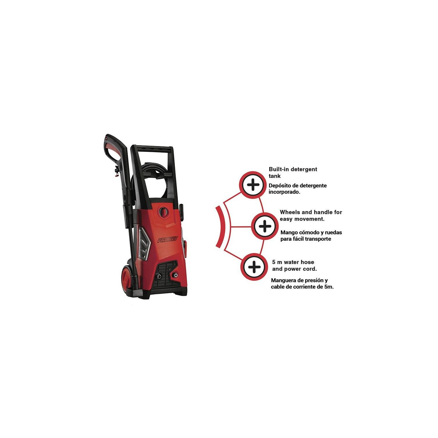 Promaker 1800W Presure Washer PRO-H1800Voltage - Frequency: 120V - 60 ...
